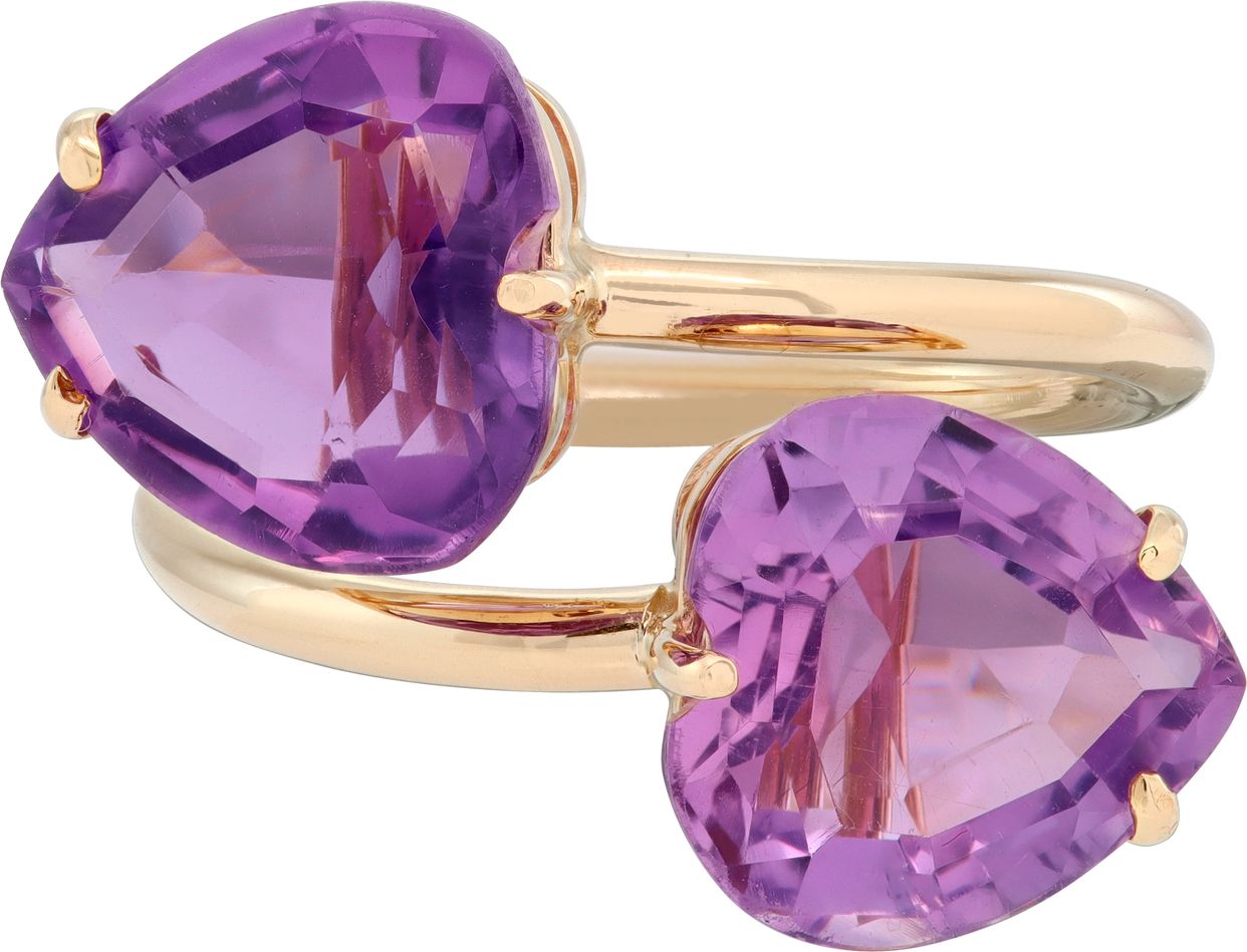 Two Hearts Ring In 14k Yellow Gold | Gray & Sons Jewelers