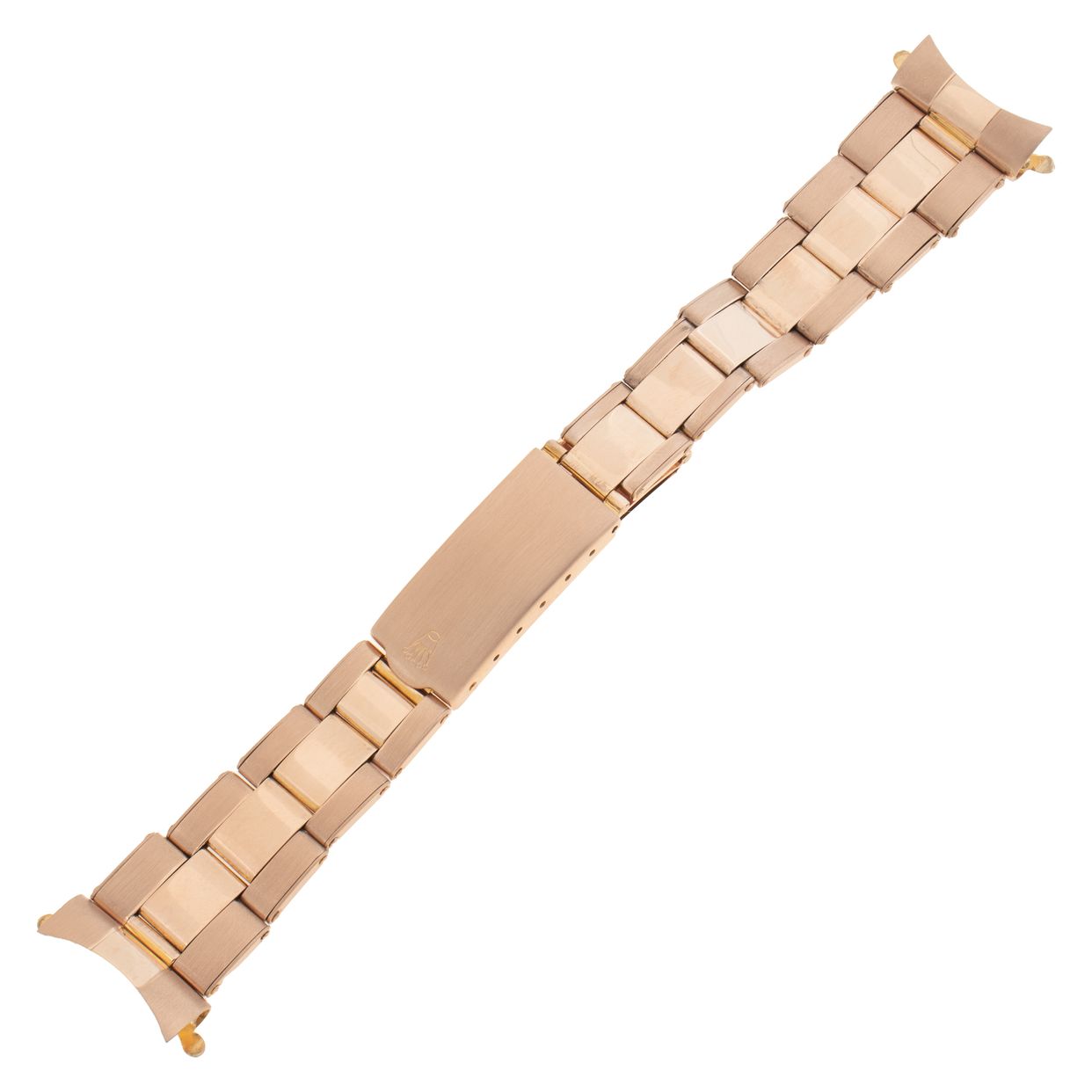 Vintage Rolex Oyster band, spring loaded rivet style, in 18k rose