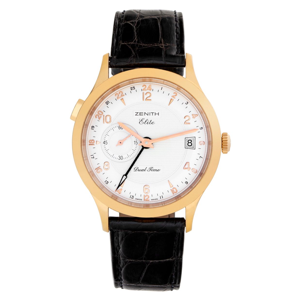 Pre-owned Zenith Class Elite 118.1125.682 18k rose gold 39mm